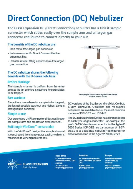 Online Cas I Pièces et consommables ICP Glass Expansion